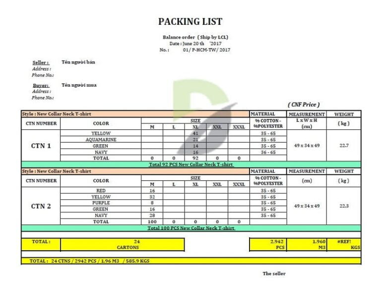 Packing list là gì? Vai trò packing list trong xuất nhập khẩu?